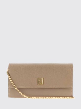 Fendi Portefeuille sur cha&icirc;ne en cuir de veau avec monogramme FF et bandouli&egrave;re cha&icirc;ne