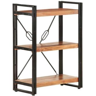 vidaXL B&uuml;cherregal 3 F&auml;cher 60x30x80 cm Akazie Massivholz Vidaxl