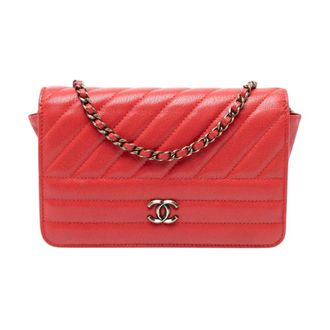 Chanel Pre-owned Chevron Flap Wallet - - Pre-owned - Damen - Rot - ONE SIZE
