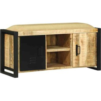 vidaXL Vidaxl - Bankschrank Braun 100 x 35 x 50 cm Massivholz Mango