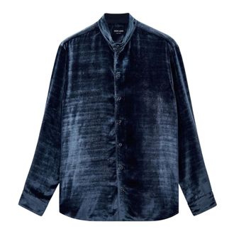 Giorgio Armani Homme, Chemises, Bleu, Taille: XL M9231 Dragonfly Camicia