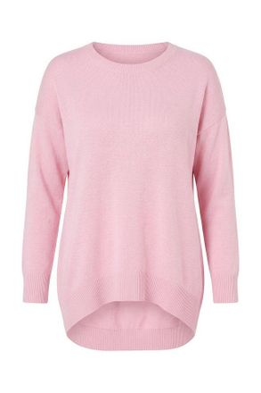 Miamoda Strickpullover Pullover Loose Fit Rundhals Saum hinten l&auml;nger