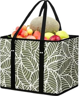 Generico Sacs de courses r&eacute;utilisables | Sac pliable pour aliments avec poign&eacute;e pour v&ecirc;tements - Sac de transport de grande capacit&eacute; en forme de bo&icirc;te qui perm