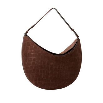 Jacquemus Sac Ovalo peau de crocodile en cuir su&eacute;d&eacute;