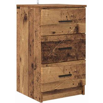 vidaXL Nachttisch mit Schubladen Altholz 38 x 38 x 66 cm Holzwerkstoff vidaXL