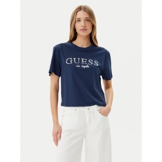 Guess T-Shirt V5GI09 K9RM1 Dunkelblau Regular Fit