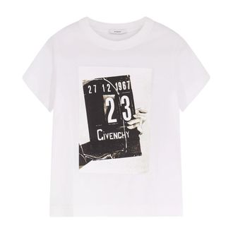 Givenchy T-Shirt mit Logo-Print und Rundhalsausschnitt - - Tops - Damen - Wei&szlig; - S