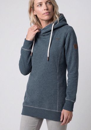Alife And Kickin Kapuzensweatshirt AlvaAK A schlichtes Kapuzensweatshirt mit Herz-Aufn&auml;her, l&auml;nger geschnitten