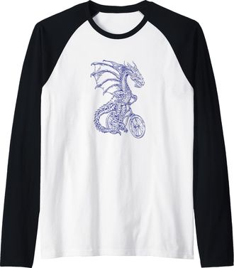 Seembo Dragon Cycling Fahrrad Lustiges Biker Tierfahrrad Raglan