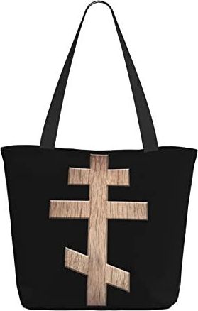 AOOEDM Sac &agrave; provisions pour femme avec croix orthodoxe orientale 33 x 27,9 x 17,8 cm. Le cadeau parfait pour la Saint-Valentin. Cest de la Saint-Valentin po