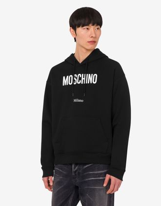 Moschino Bedrucktes Sweatshirt aus Bio-Baumwolle - Schwarz