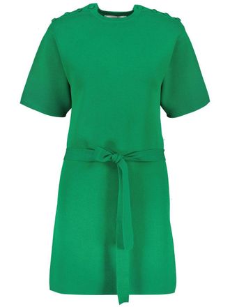 Yves Salomon robe en maille à manches courtes - Vert
