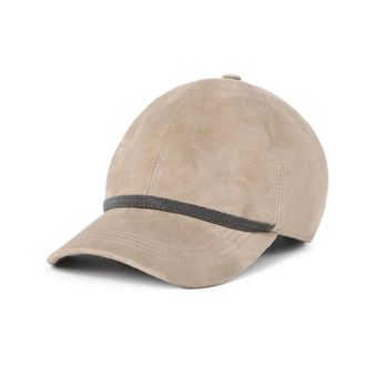 Brunello Cucinelli unisex, Accessoires, Gris, Taille: M Casquette de baseball avec Monili