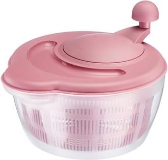 Westmark essoreuse à salade, capacité : 5 litres, 26 cm, plastique, sans BPA, Fortuna, couleur : transparent/rose, 2432224P