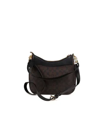 Coach Womens Crossbody Bag Taupe-Taupe Leather Crossbody-bags