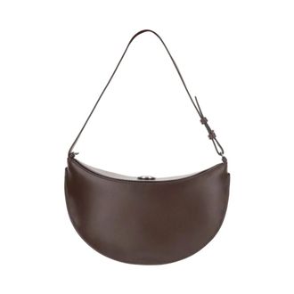 Jacquemus Femme, Sacs, Brun, Taille: ONE Size Sac bandouli&egrave;re en cuir marron demi-lune