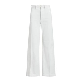 Polo Ralph Lauren Weit geschnittene Hose im nautischen Stil - - Trousers - Damen - Wei&szlig; - S