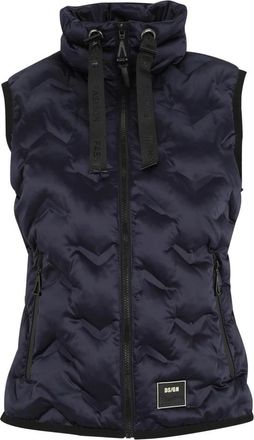 Doris Streich &Auml;rmellose Steppweste mit 3D-Muster - - Jackets - Damen - Blau - M