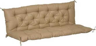 OUTSUNNY 3 Sitzer Bankauflage 150x98x8 cm, Bankkissen mit B&auml;ndern, Sitzkissen, Outdoor/Indoor Stuhlkissen, Sitzauflage, Sitzpolster f&uuml;r Gartenm&ouml;bel, Fensterban