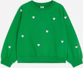Arket Sweatshirt Aus Baumwollfrottee -Gr&uuml;n