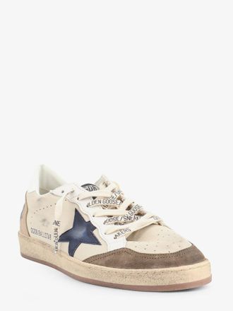 Golden Goose Mens Trainers Ballstar Beige Leather Sneaker