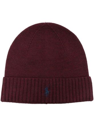 Polo Ralph Lauren bonnet &agrave; logo brod&eacute; - Rouge