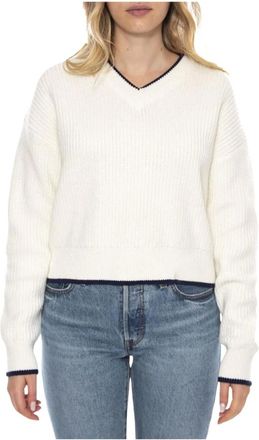 Levi's Femme, Pulls, Beige, Taille: 42 FR Maille &agrave; col en V