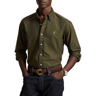 Polo Ralph Lauren Chemise Sport Manches Longues Cubdppcs - Homme - Chemises - Vert - Taille: S