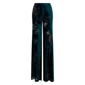 Alberta Ferretti Femme, Pantalons, Bleu, Taille: 38 FR Pantalon droit