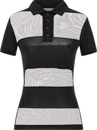 Coperni Femme, Tops, Noir, Taille: 38 FR Haut Polo Transparent &agrave; Rayures