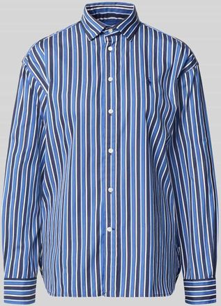 Polo Ralph Lauren Relaxed Fit Hemdbluse aus reiner Baumwolle mit Logo-Stitching