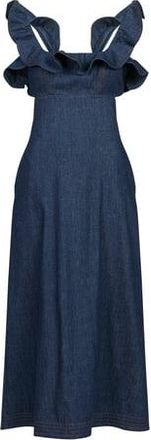 Zimmermann Robe midi &agrave; col volant&eacute; et dos nu &agrave; nouer en coton