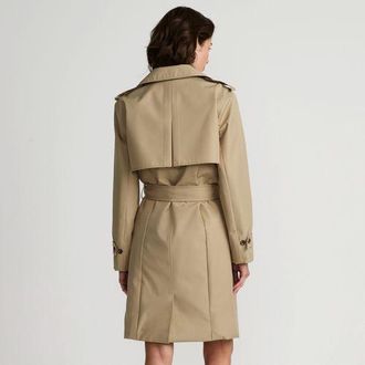 Lands End Wasserabweisender Trenchcoat, Damen, Größe:48-50 regular, Braun, Polyester, by Lands End
