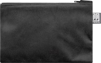 PP-Berlin Etui Medium, Samt Schwarz, Vegan, Handgenäht in Berlin Kleines Täschchen für Kinder Damen, Herren, Unisex
