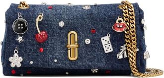 Marc Jacobs Femme, Sacs, Bleu, Taille: ONE Size Trinket Charm Denim Dual Chain Mini