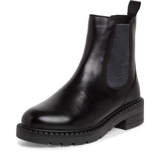 Marco Tozzi Damen Chelsea Boots aus Leder mit Rei&szlig;verschluss, Schwarz (Black), 40 EU