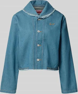 Kenzo Regular Fit Jeansjacke mit Leinen-Anteil