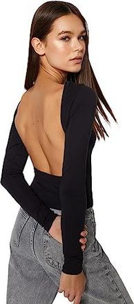 Trendyol Chemisier à Manches Longues pour Femme Blouse, Noir