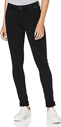 Mavi Damen ADRIANA Skinny Jeans,, per pack Schwarz (smoke random embelished 29953), W26/L32 (Herstellergröße: 26/32)