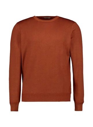 Gran Sasso Herren Pullover orange unifarben