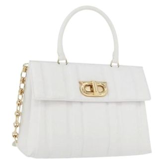 Ferragamo Sac bandouli&egrave;re doccasion - Femme - Pre-owned - Blanc - Taille: ONE Size
