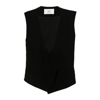 Ami Asymmetrisches Front-Vest - - Suits - Damen - Schwarzk - S