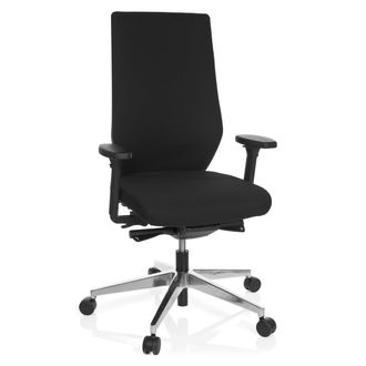 hjh OFFICE 608841 Profi B&uuml;rostuhl PRO-TEC 700 Stoff Schwarz Drehstuhl ergonomisch, Sitztiefe & Armlehnen verstellbar