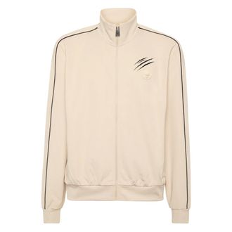 Plein Sport Homme, Sweatshirts et sweats &agrave; capuche, Beige, Taille: M Veste de surv&ecirc;tement zipp&eacute;e