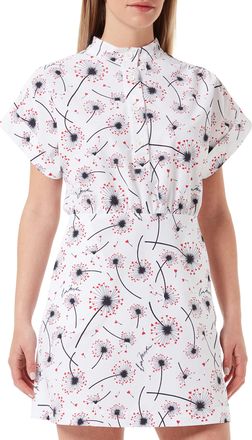 Love Moschino Womens Regular fit Short Sleeves with Korean Collar Dress, Dandelion F.BCO, 44