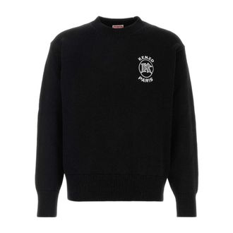 Kenzo Paris Emblem Bestickter Jumper - - Knitwear - Herren - Schwarzk - XL