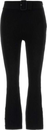 Courr&egrave;ges Femme, Pantalons, Noir, Taille: 40 FR Knit Capri Pant