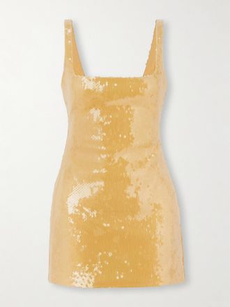 16Arlington Sior Minikleid Aus T&uuml;ll Mit Pailletten - Gelb