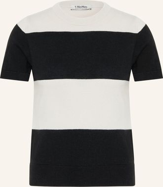 Max Mara Strickshirt Magenta weiss