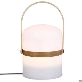Atmosphera Atmosphera - LED-Laterne f&uuml;r Drinnen und Drau&szlig;en - Aufladung per usb - Farbe Wei&szlig; und Holz